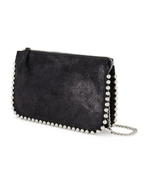 ELLE COLLECTION Wallet On Chain Clutch With Trim Detail - Black