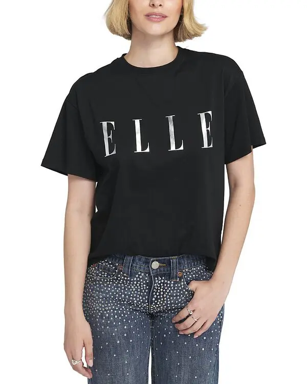 ELLE COLLECTION Logo Foil Printed Tee