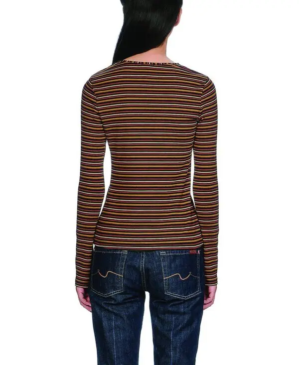 Anna Sui Venetian Stripe Long Sleeve Top