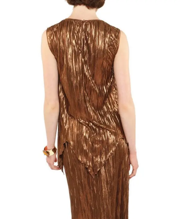 Anna Sui Fortuny Pleats Sleeveless Top