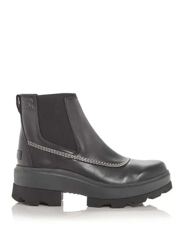 Sorel Joan Frwd Platform Chelsea Boots - Black/bleached Ceramic