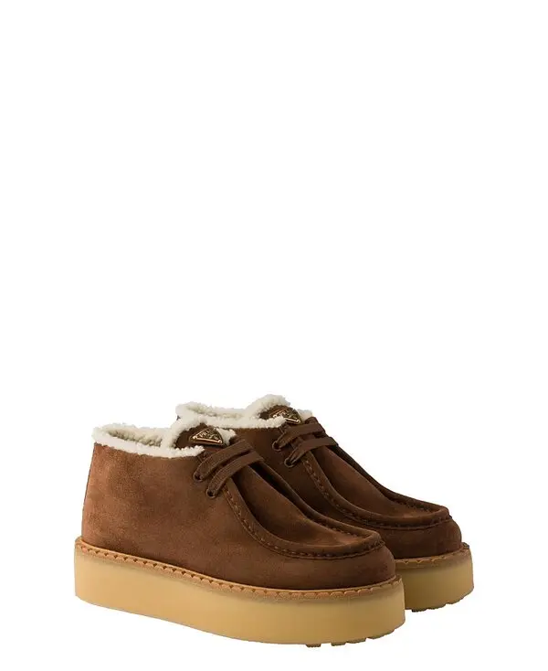Prada Suede Chukka Boots - Brown