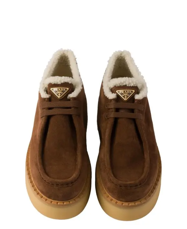 Prada Suede Chukka Boots - Brown