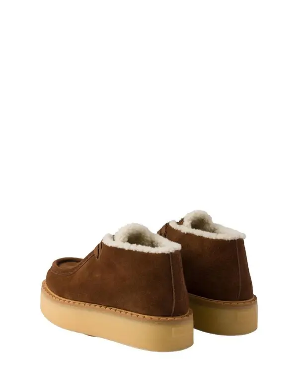 Prada Suede Chukka Boots - Brown