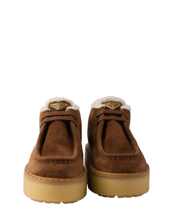 Prada Suede Chukka Boots - Brown