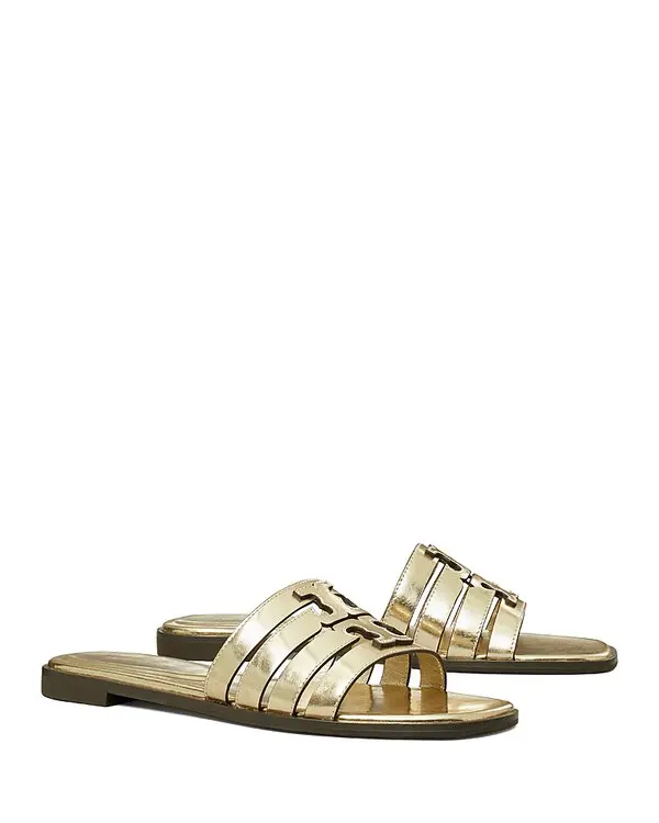 Tory Burch Ines Slide Sandals - Spark Gold