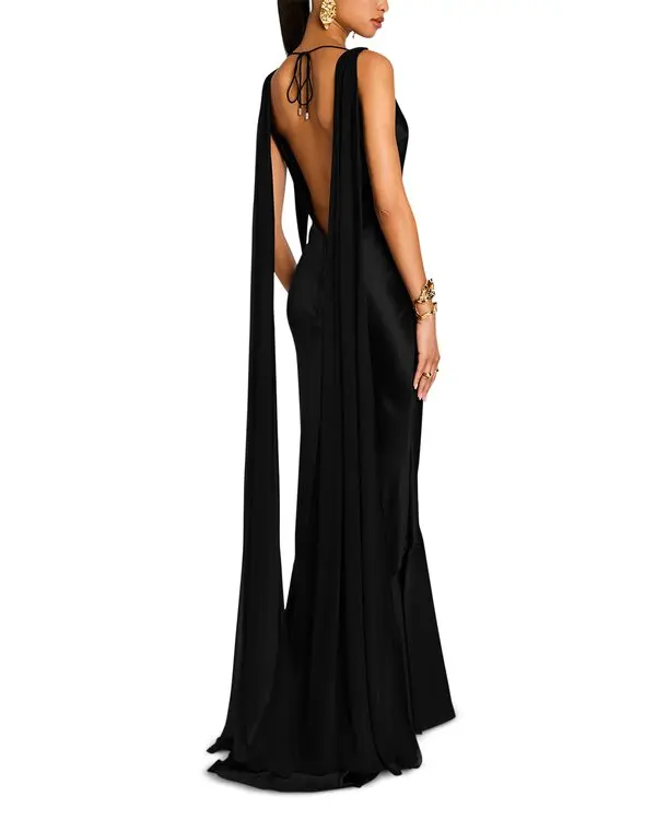Retrofete Julia Sash Gown - Black