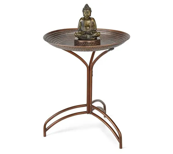 GOOD DIRECTIONS 20' Copper Bird Bath With Buddh A And Stand - One-color