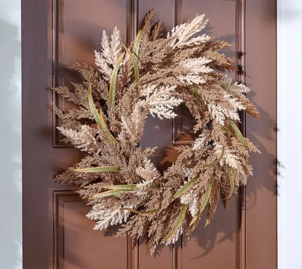 HOME REFLECTIONS 26' Harvest Grasses Wreath - One-color