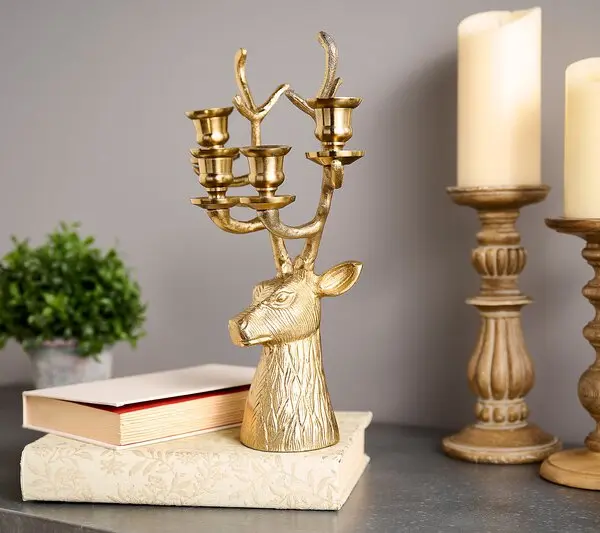 MRS. H As Is Dee Hilfiger Staghead Candelabra - One-color
