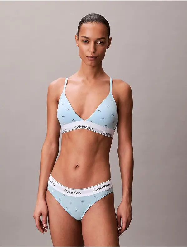 Calvin Klein Icon Cotton Modal Bikini - Diamond Logo Antarctic Blue