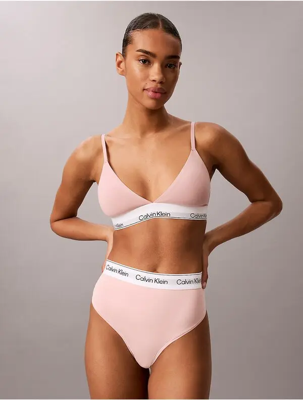 Calvin Klein Icon Cotton Modal Lightly Lined Triangle Bralette - Subdued