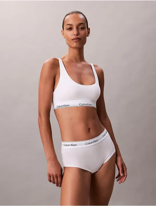 Calvin Klein Icon Cotton Modal Lightly Lined Bralette - White