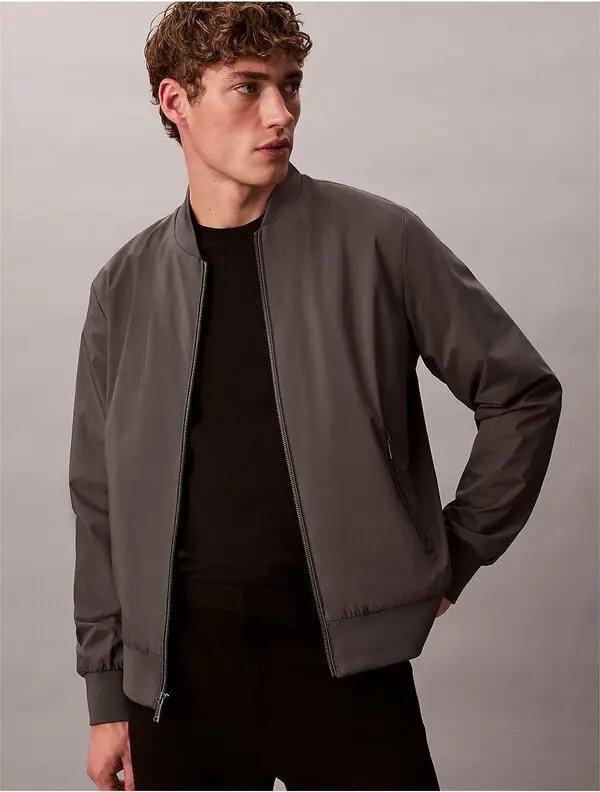 Calvin Klein Matte Bomber Jacket - Dark Grey