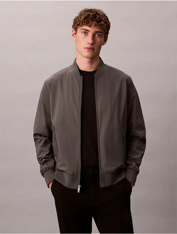 Calvin Klein Matte Bomber Jacket - Dark Grey