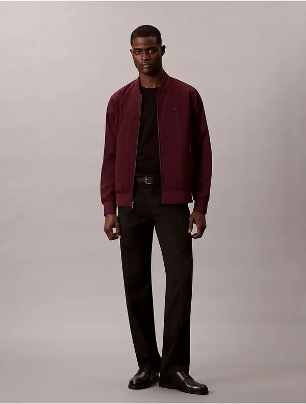 Calvin Klein Matte Bomber Jacket - Passion Plum