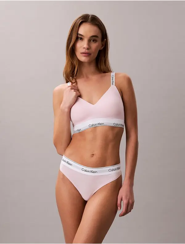 Calvin Klein Icon Cotton Modal Lightly Lined Bralette - Cradle Pink