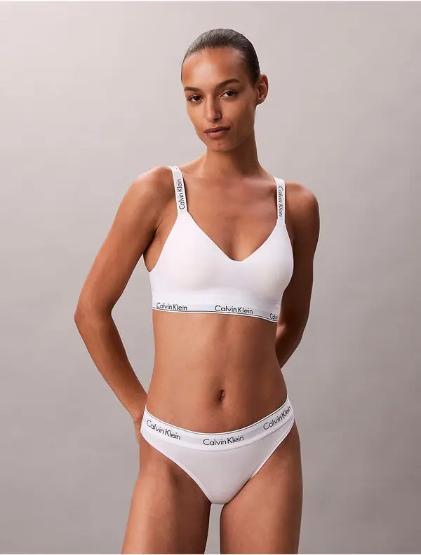 Calvin Klein Icon Cotton Modal Lightly Lined Bralette - White