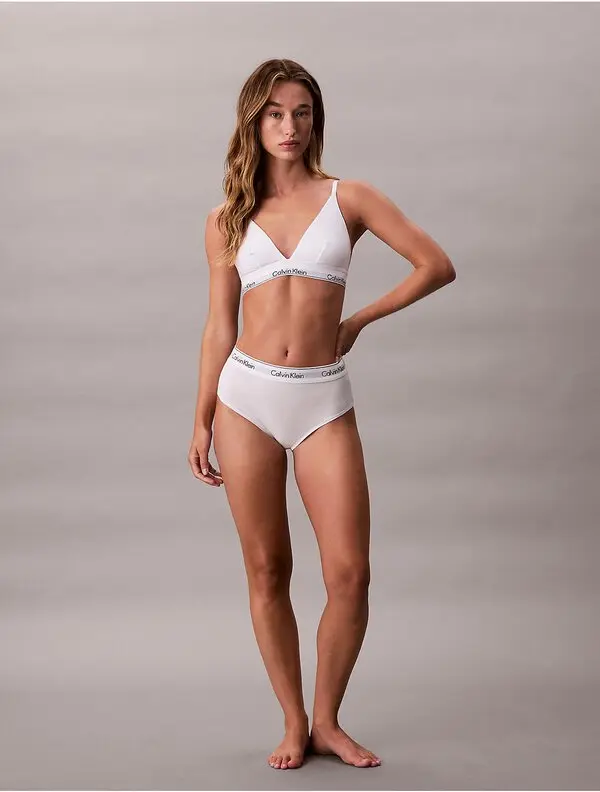 Calvin Klein Icon Cotton Modal High Waist Bikini - White