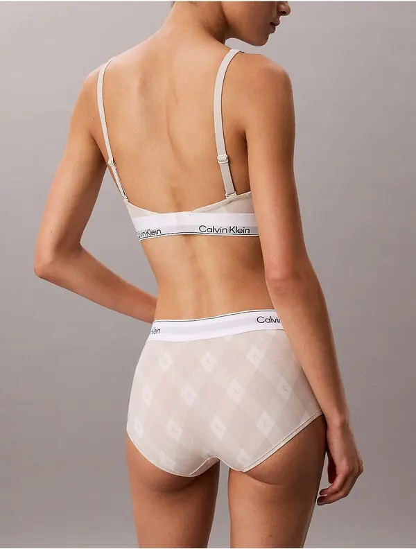 Calvin Klein Icon Cotton Modal Boyshort - Argyle Moonstruck