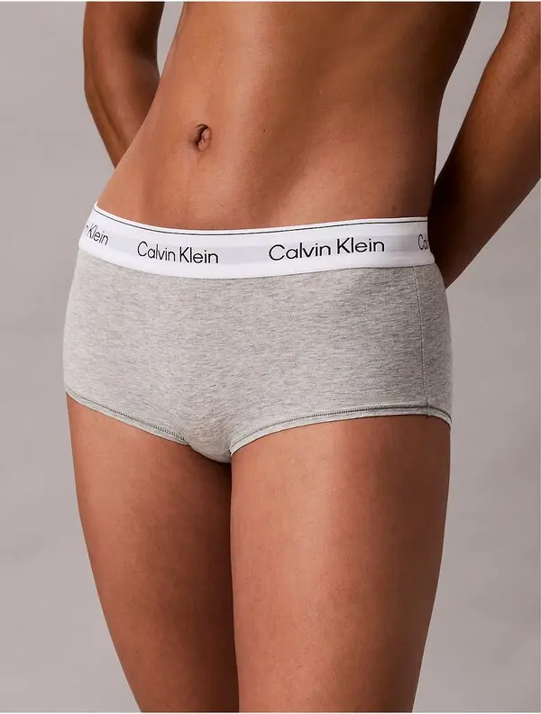 Calvin Klein Icon Cotton Modal Boyshort - Grey Heather