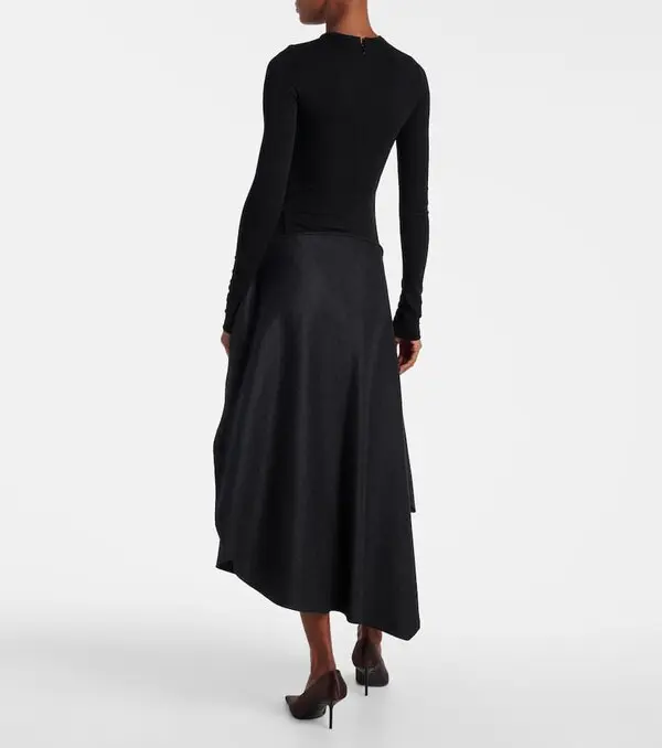 Victoria Beckham Asymmetric Midi Dress