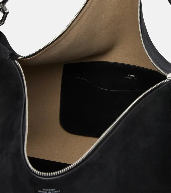 TOTEME Bevel Suede Tote - Black