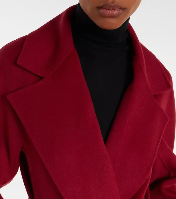 JOSEPH Wool And Cashmere Wrap Coat - Red