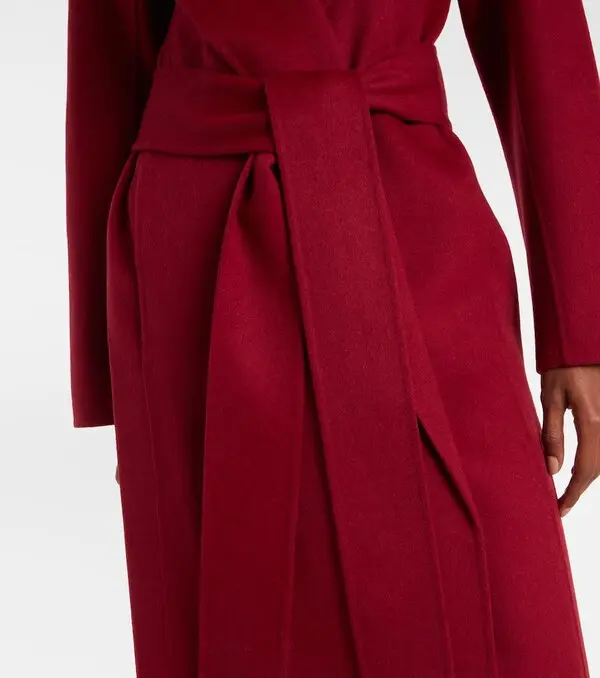 JOSEPH Wool And Cashmere Wrap Coat - Red