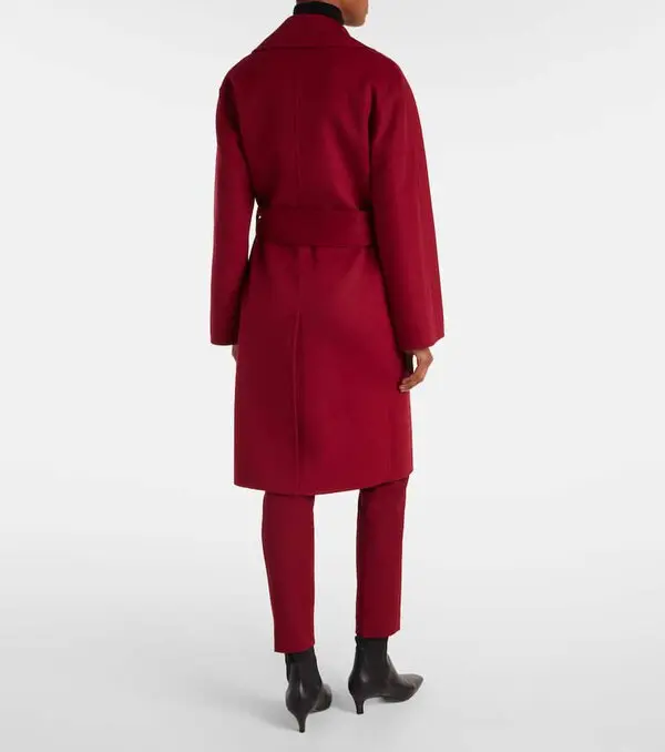 JOSEPH Wool And Cashmere Wrap Coat - Red