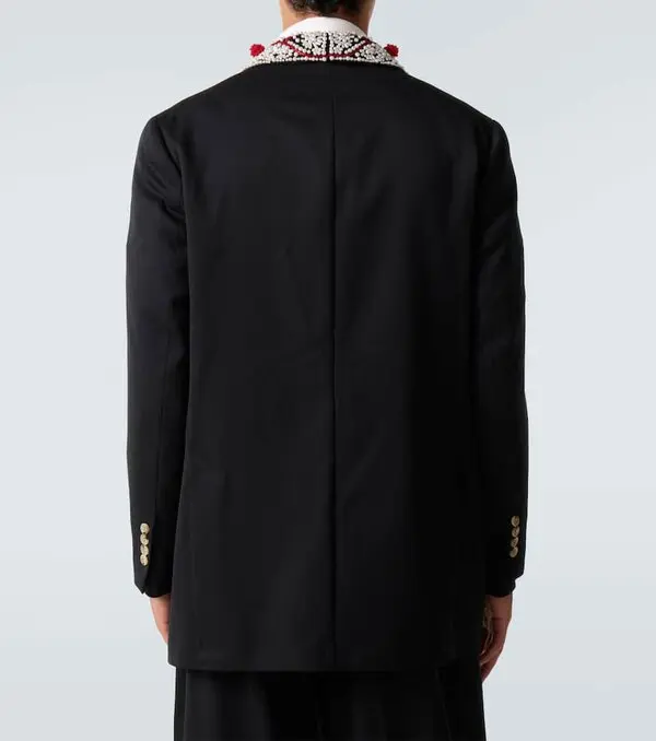 Simone Rocha Embellished Double-breasted Blazer