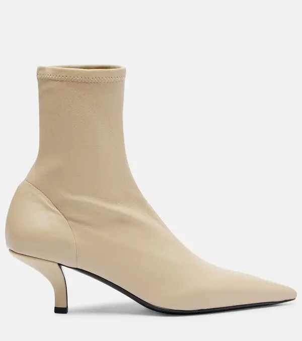 TOTEME Leather Ankle Boots