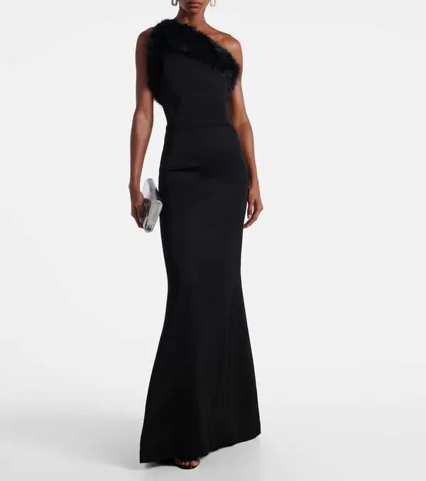 David Koma One-shoulder Bustier Gown