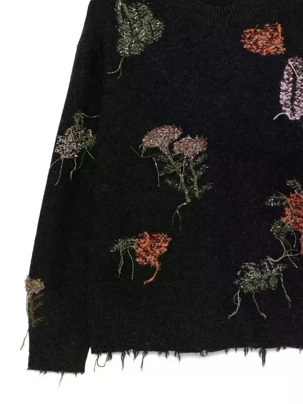 JNBY Botanical Long-sleeved Sweater - Grey
