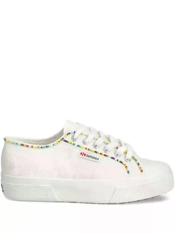Superga 2740 Multicolour Beads Sneakers - White