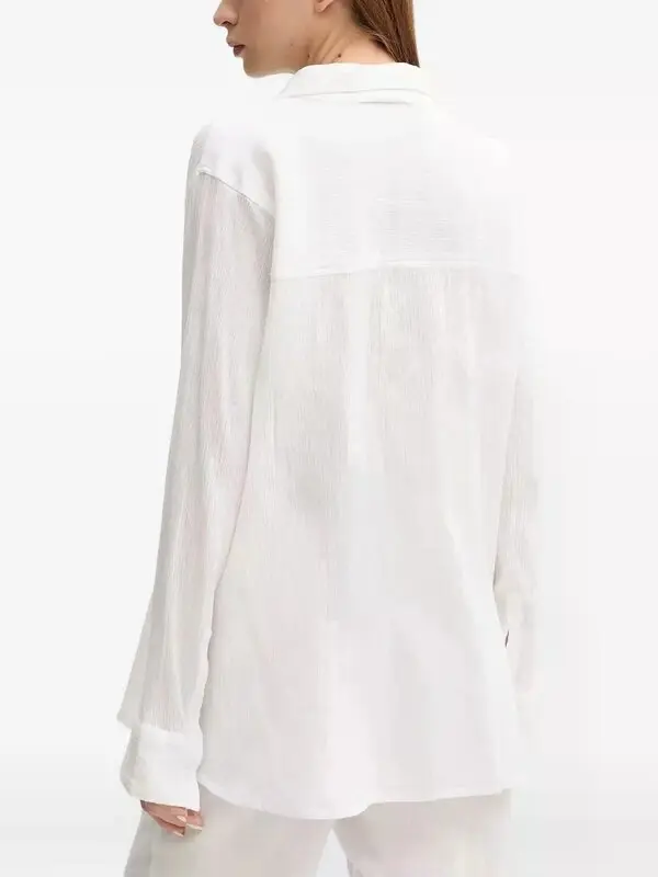 Melissa Odabash Textured Button-down Shirt