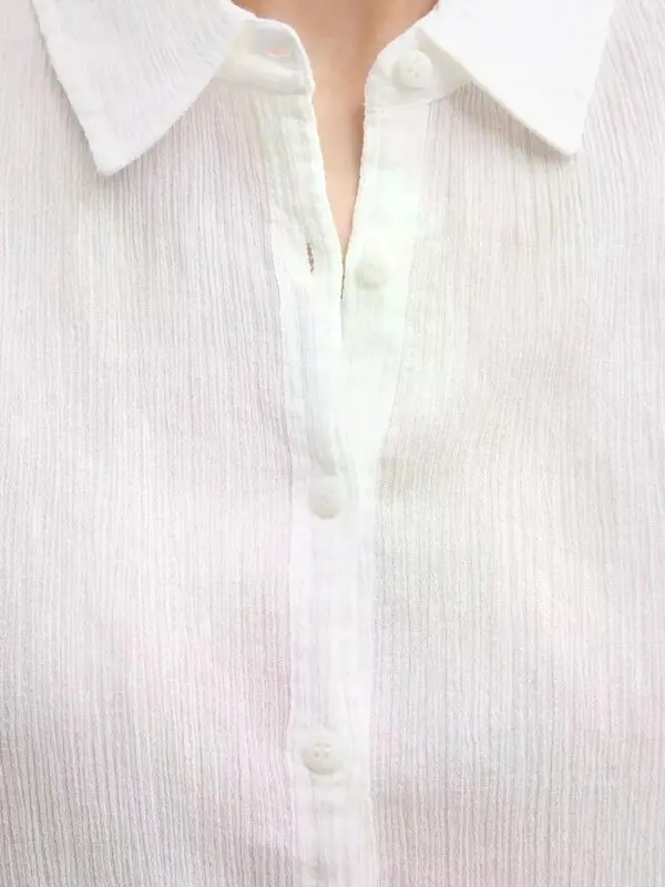 Melissa Odabash Textured Button-down Shirt