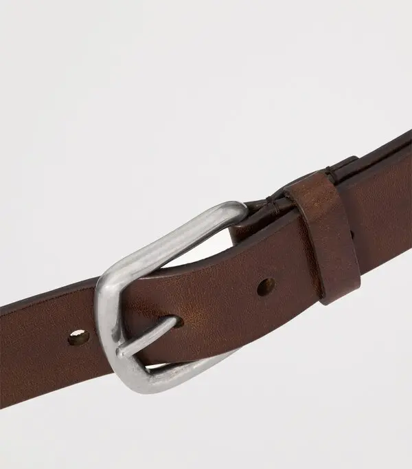 Saint Laurent Calfskin Buckle Belt