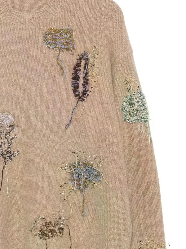 JNBY Botanical Long-sleeved Sweater - Neutrals