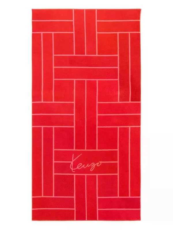 Kenzo Tatami Beach Towel - Red