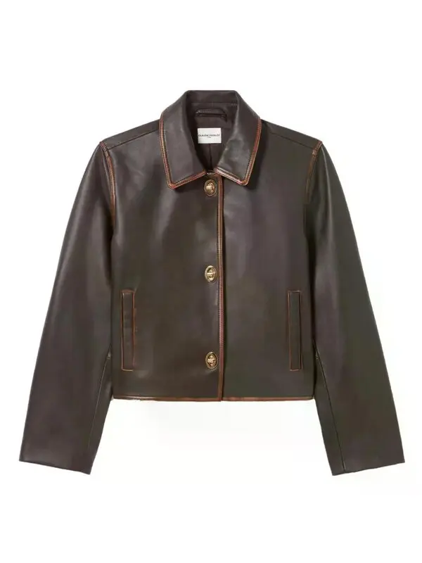 Claudie Pierlot Cropped Leather Jacket