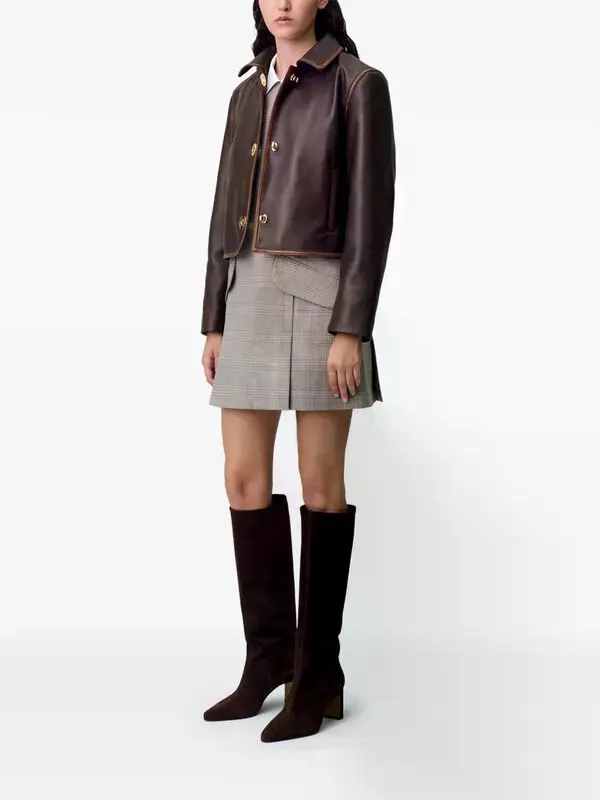 Claudie Pierlot Cropped Leather Jacket