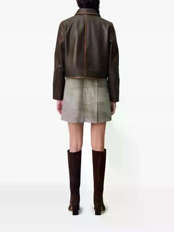 Claudie Pierlot Cropped Leather Jacket