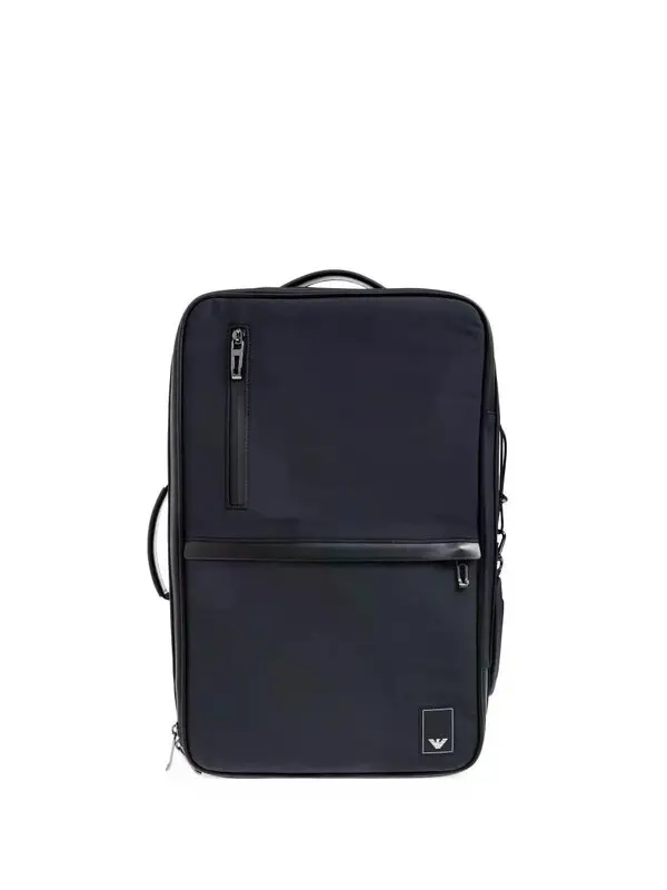 Emporio Armani Logo-patch Adjustable Backpack - Blue