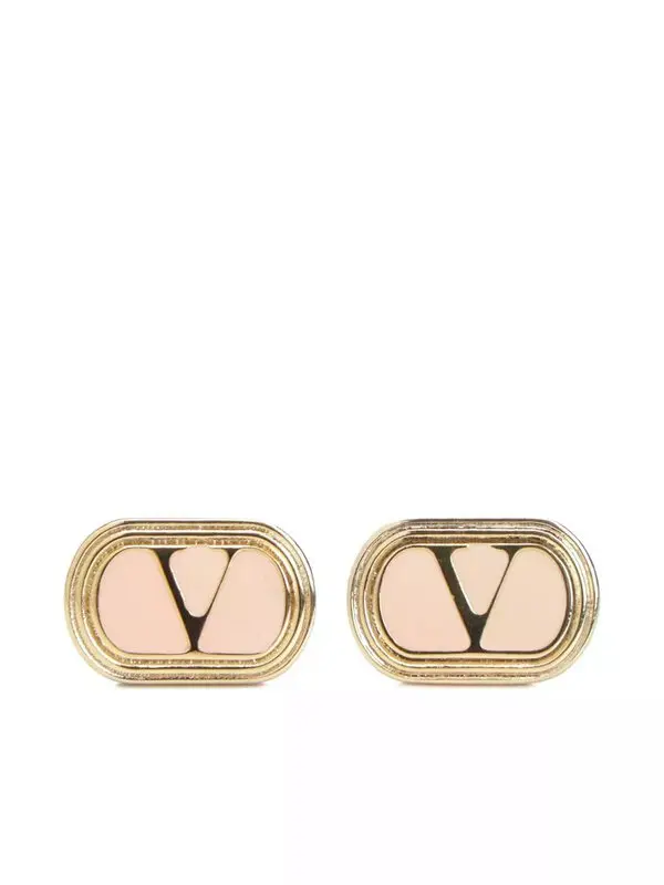 Valentino Garavani Ovalette V-signature Earrings - Gold