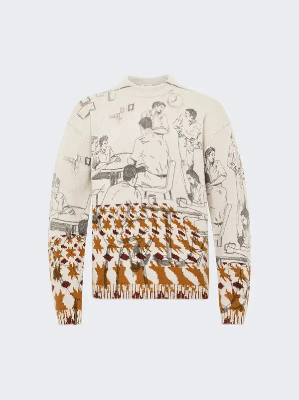 JW Anderson Print Jacquard Jumper - Grey
