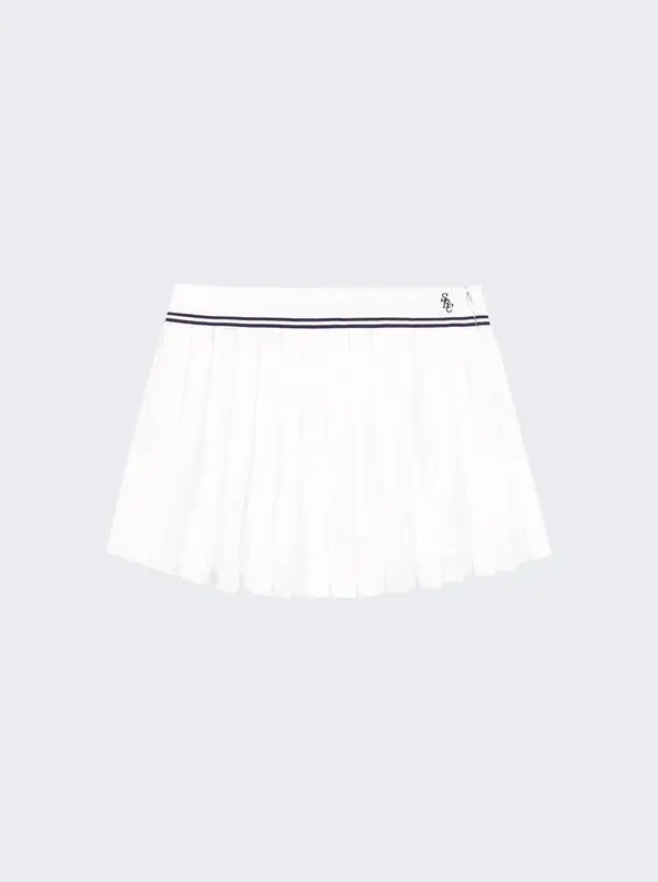 SPORTY & RICH Logo Abigail Mini Skirt - White