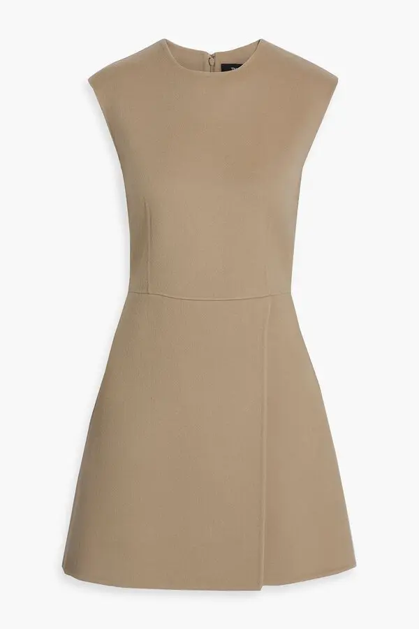 Theory Wool And Cashmere-blend Felt Mini Dress