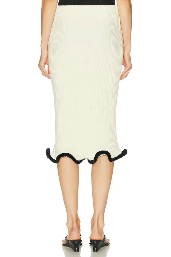 JIL SANDER Velvet Frill Skirt