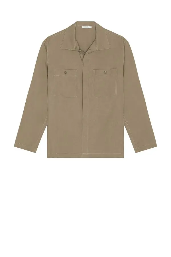 Simkhai Sean Shirt Jacket In Olive - Faded Olive